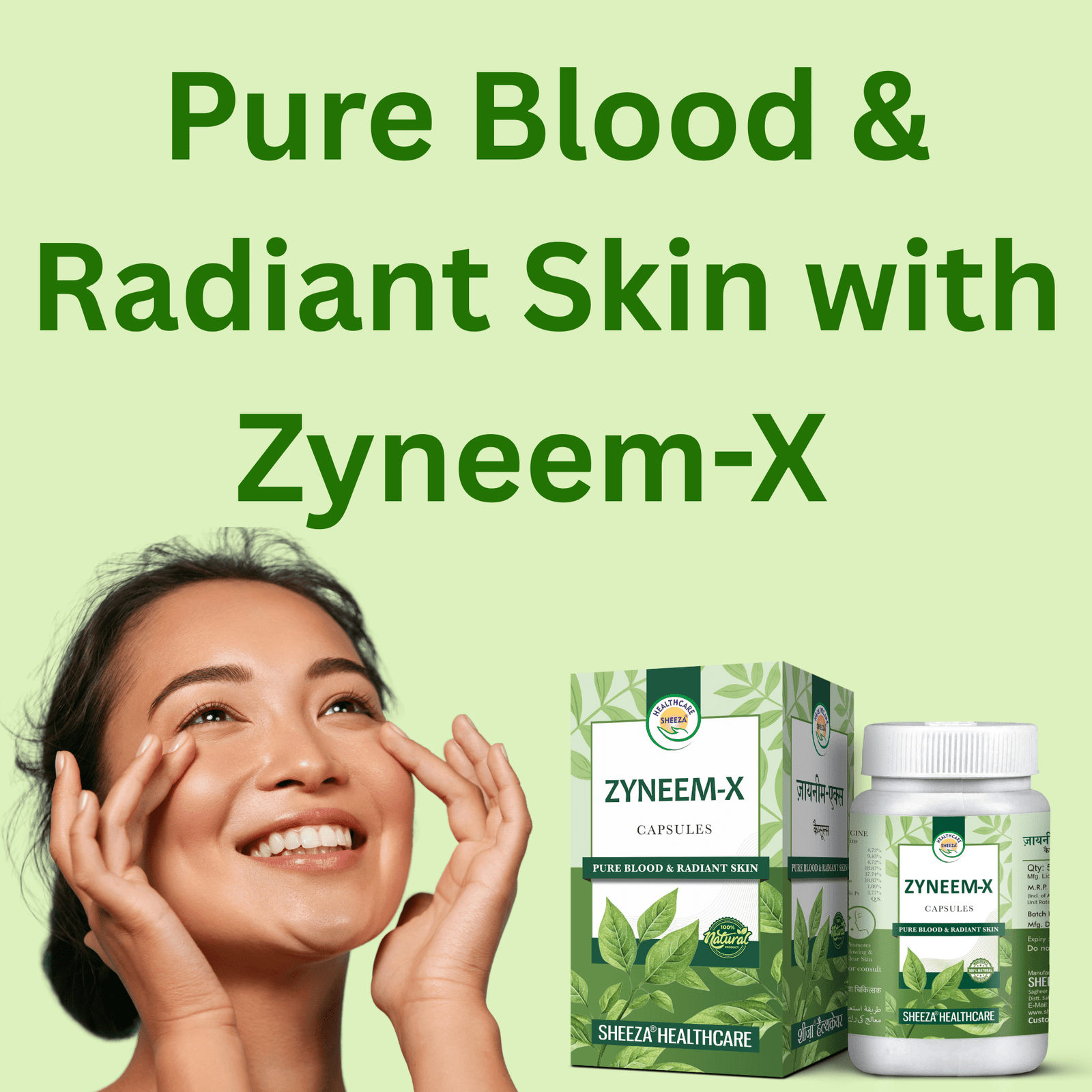 Sheeza Zyneem-X (50 Cap) Supports clear, radiant skin ...